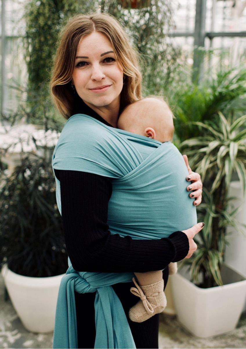 Pure Baby Love Draagdoek tricot (stretch) Dusty Mint | bol.com