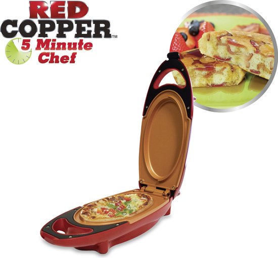 Red Copper 5 Minute Chef – 800W multi cooker – makkelijk eten klaar ...