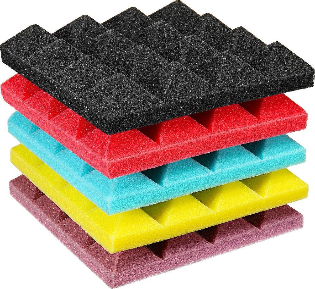 Mousse Acoustic Studio, Panneaux Insonorisants, Tuiles Pyramid - 25 x ...