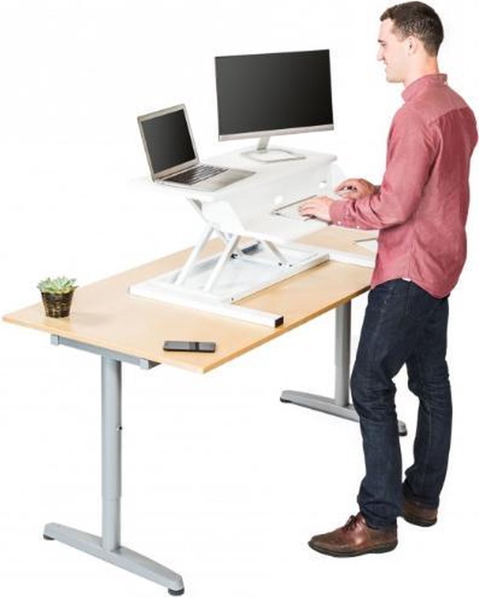AirRise Pro Verstelbaar Zit Sta Bureau Verhoger Wit | bol.com