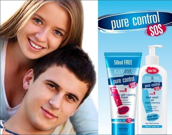 Eveline Cosmetics Pure Control SOS Soothing & Calming Tonic 200ml ...