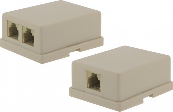 Xccess Modular Wall Box RJ11 Splitter - Wit | bol