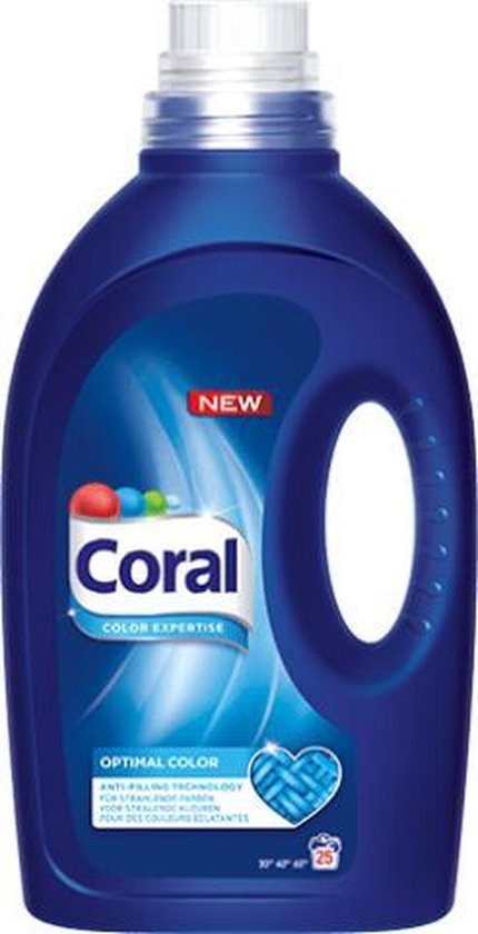 Coral Optimal Color - 25 wasbeurten - 1,4 l - Wasmiddel | bol
