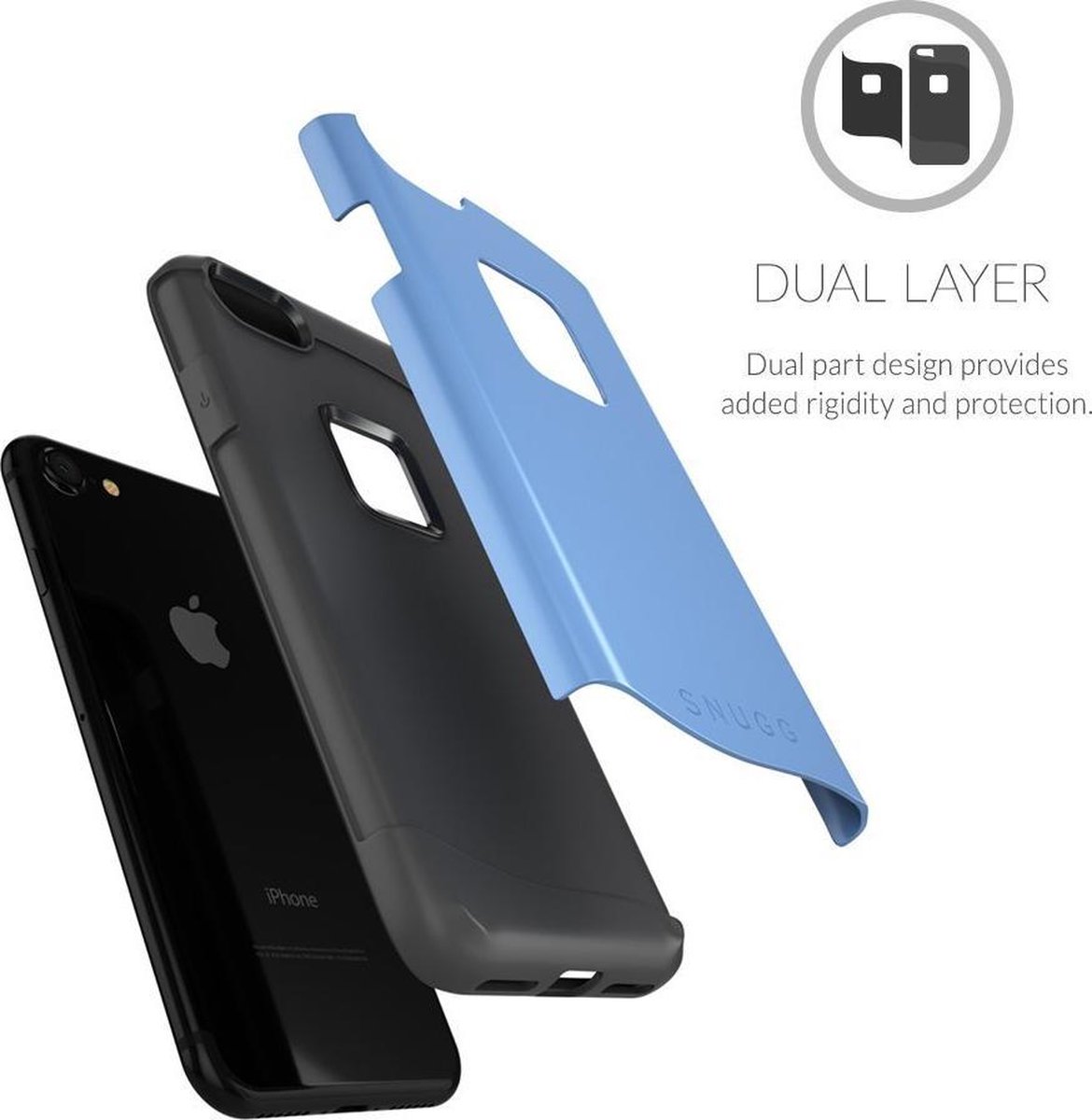Snugg Apple iPhone 7 dual layer slim case cover [Infinity serie ...