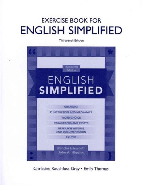 Exercise Book for English Simplified | 9780205074822 | Blanche ...