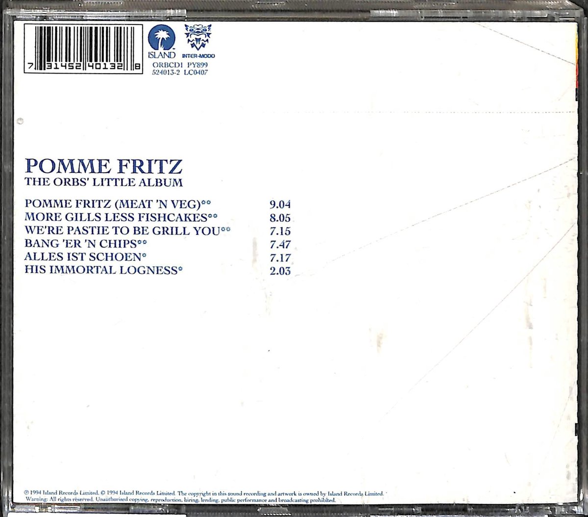 Pomme Fritz, The Orb | CD (album) | Muziek | bol.com