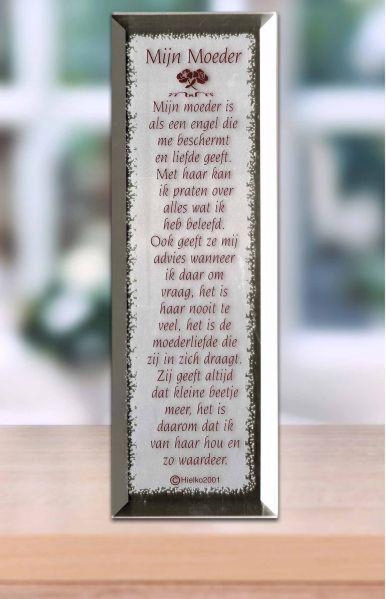 Tekst spiegel mijn moeder (Mijn moeder is als een engel die...) | bol.com