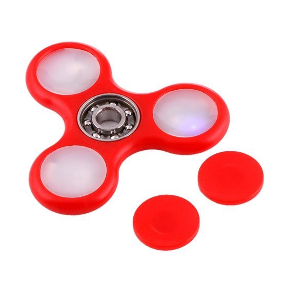 Fidget spinner met RGB LED - Rood | bol.com