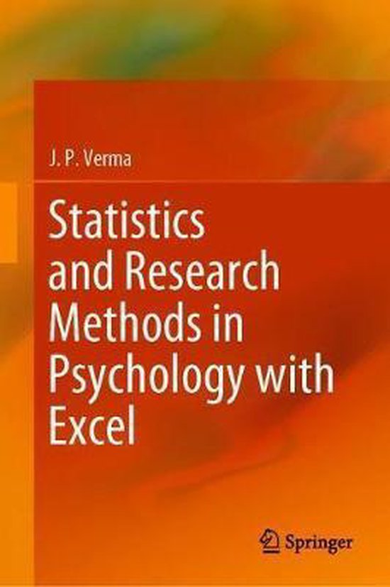 Statistics and Research Methods in Psychology with Excel, J.P. Verma ...