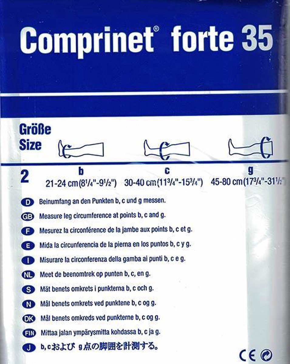 Verbandkous 'Comprinet forte 35', Maat 2: enkelomvang 21-24 cm ...