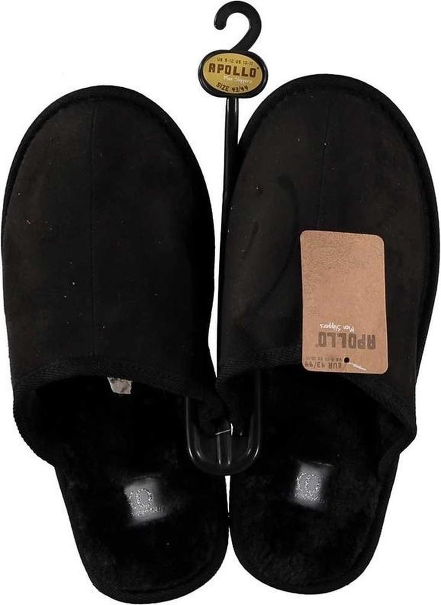 Heren instap sloffen/pantoffels - Zwart - Maat 45-46 | bol.com