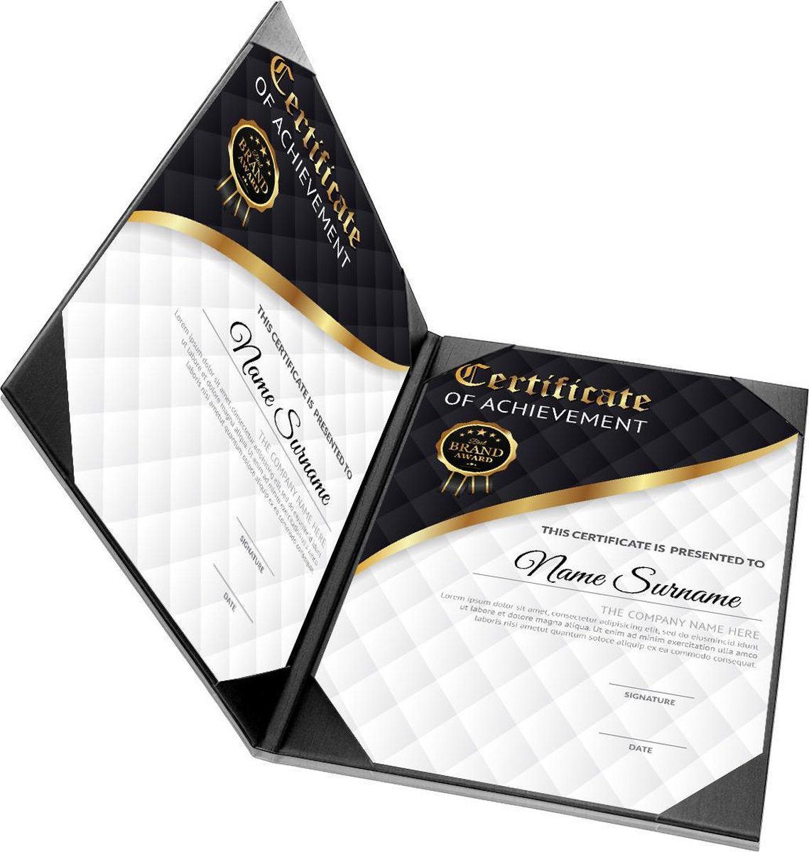 Goodline® - Presentatiemap / Showmap - 2x A4 - Houtpatroon Zwart | bol.com