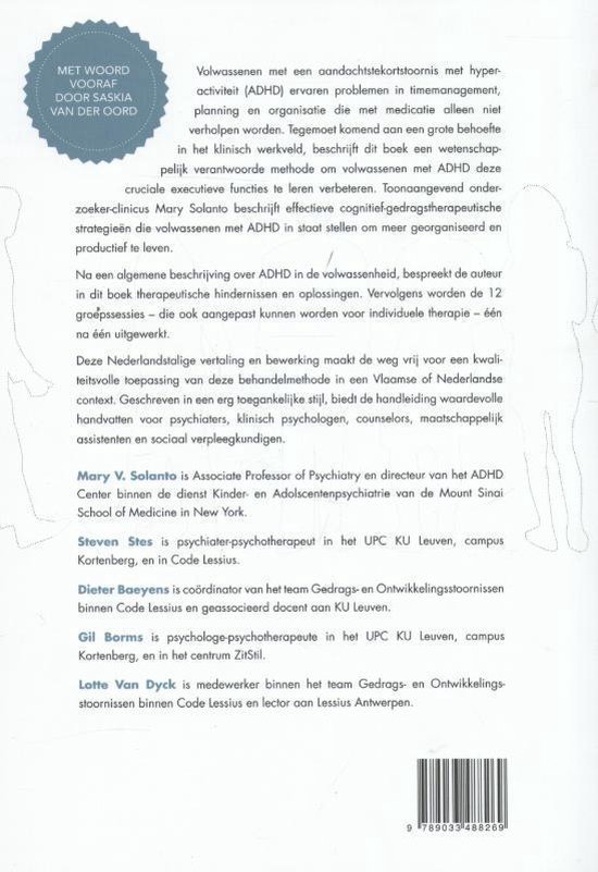 bol.com | Cognitieve gedragstherapie voor volwassenen met ADHD ...