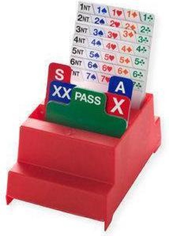bol.com | Set van 4 Bridge Biddingboxen NBB, rood