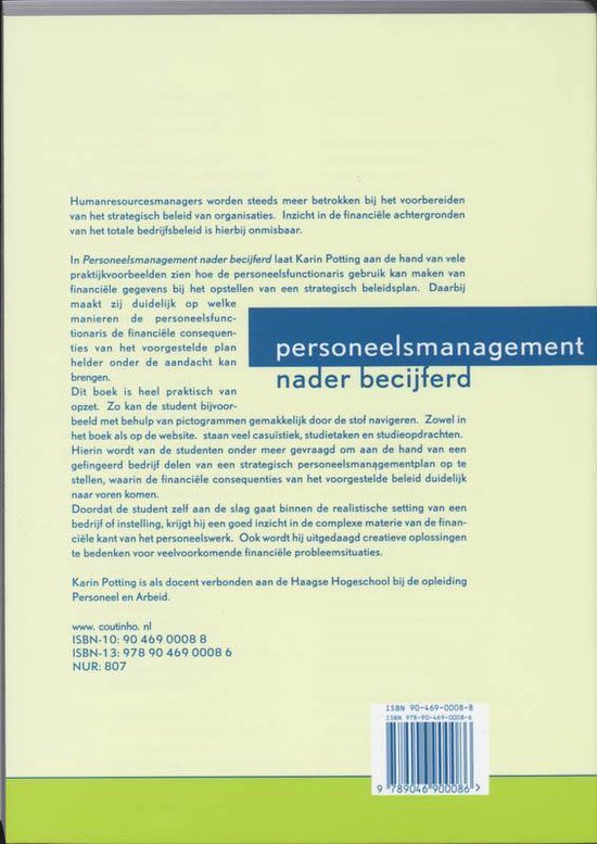 Personeelsmanagement Nader Becijferd | 9789046900086 | C.J.M. Potting ... Personeelsmanagement Nader Becijferd | 9789046900086 | C.J.M. Potting ...