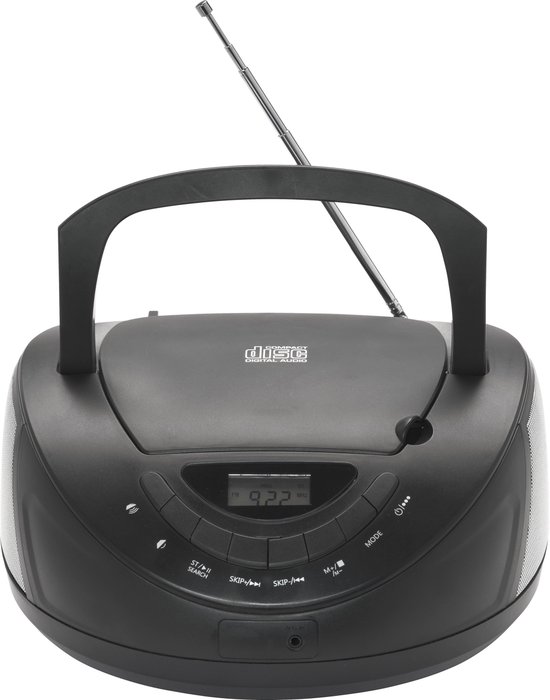 Denver TC-27Black, Portable boombox with toploading CD player | bol.com