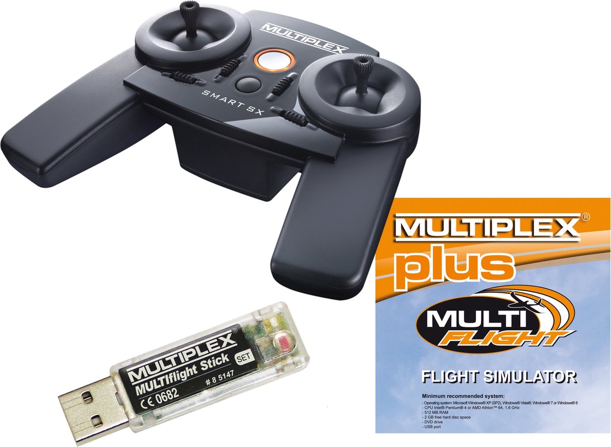 Multiplex MULTIflight Plus RC vliegsimulator Incl. afstandsbediening ...