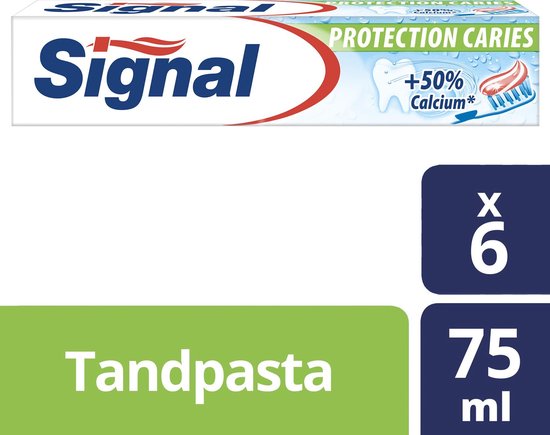 Signal Protection Caries Whitening Tandpasta - 6 x 75 ml | bol