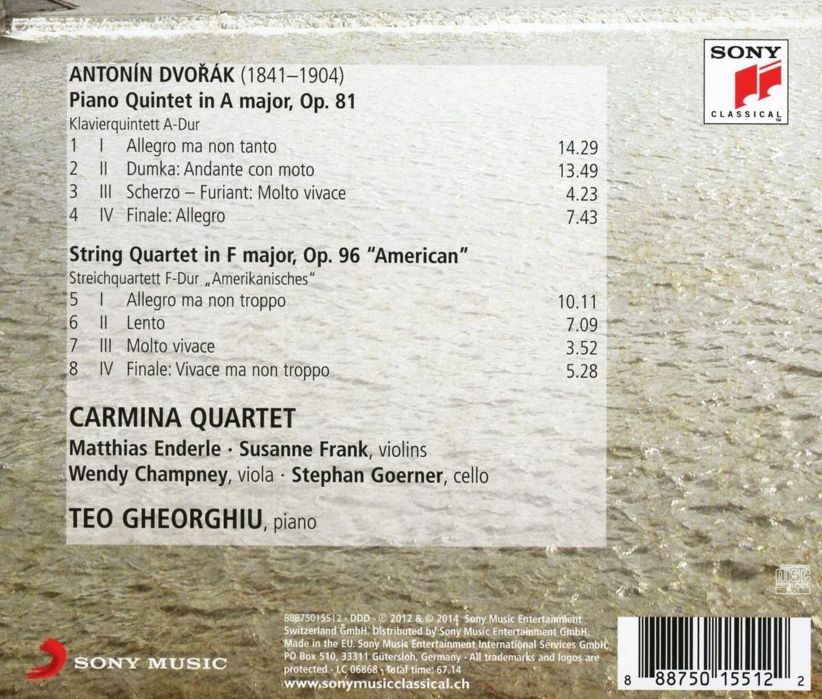 Dvorak: Piano Qnt Op.81 / String Qrt Op.96, Teo Gheorghiu | CD (album) | Muziek | bol.com