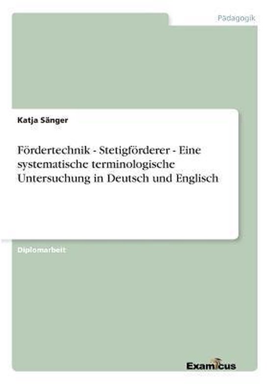 Foerdertechnik - Stetigfoerderer - Eine systematische terminologische ...