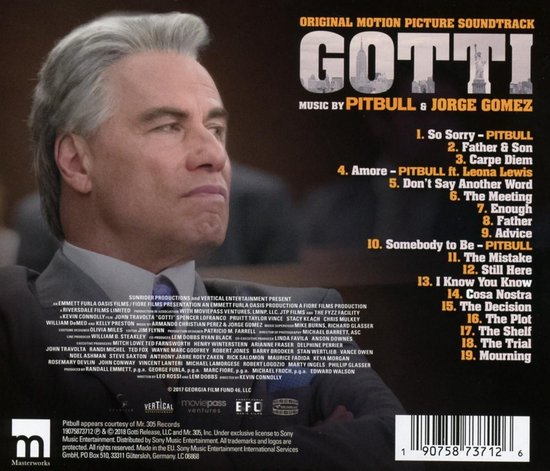 Gotti (Original Motion Picture Soundtrack), Pitbull & Jorge Gomez | CD ...