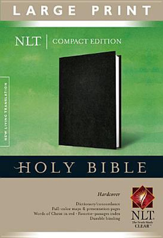 Large Print Compact Bible-Nlt, Black hardcover | 9781414387673 | Boeken ...