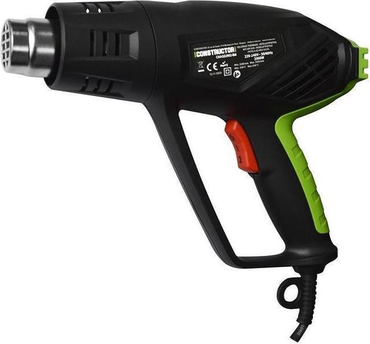 Heteluchtpistool - Verfafbrander 2000W - met koffer en accessoires ...