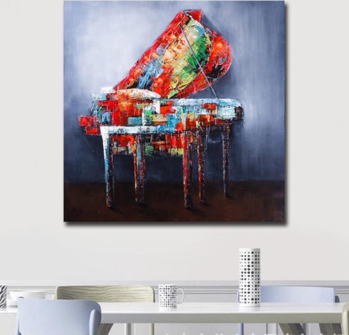 Peinture sur toile * Modern Grafitti Piano * - Wall Art - Abstract ...