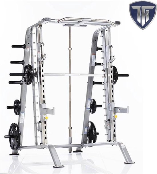 Tuff Stuff CSM-600 Basic Smith Machine/Half Cage Combo met Safety ...