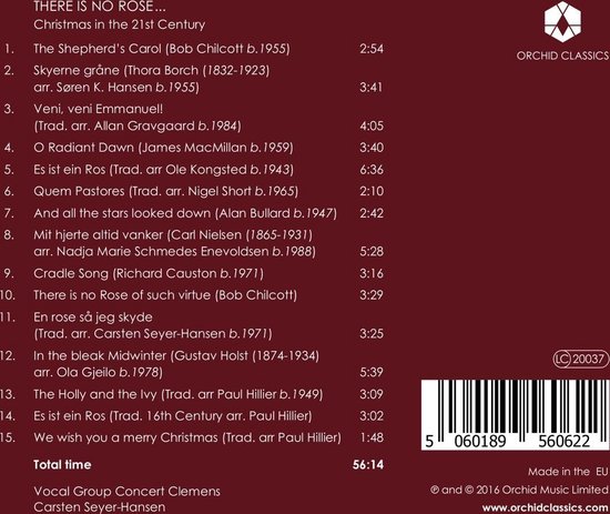 There Is No Rose, Vocal Group Concert Clemens | CD (album) | Muziek ...