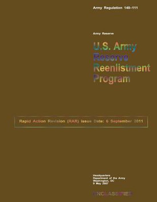 U.S. Army Reserve Reenlistment Program, Department Of The Army ...