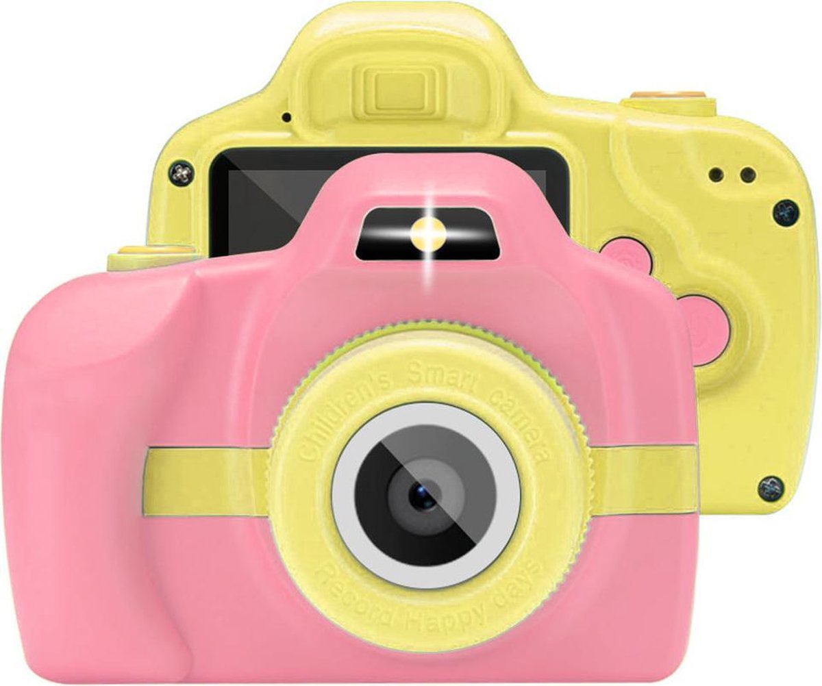 Kindercamera Camera Voor Kinderen Kinder Camera + Video - Roze/Geel ...