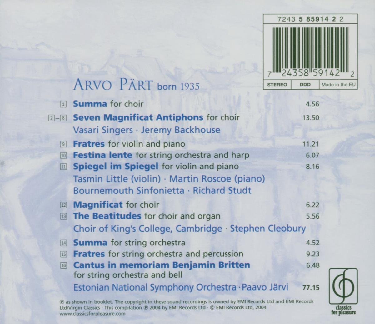 The Best of Arvo Part, Arvo Pärt | CD (album) | Muziek | bol.com