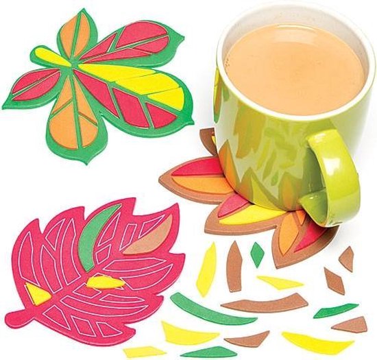 Maak ontwerp je eigen foam moza ek onderzetters blad - creatieve knutselpakket voor... | bol.com