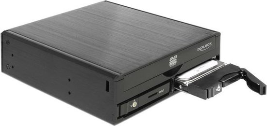 5.25 ″ mobiel rek voor 1 x 5,25 ″ slanke drive + 2 x 2.5 ″ SATA HDD ...