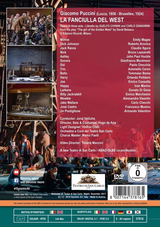 Orchestra E Coro Del Teatro Di San Carlo, Juraj Valcuha - Puccini: La Fanciulla Del... | bol