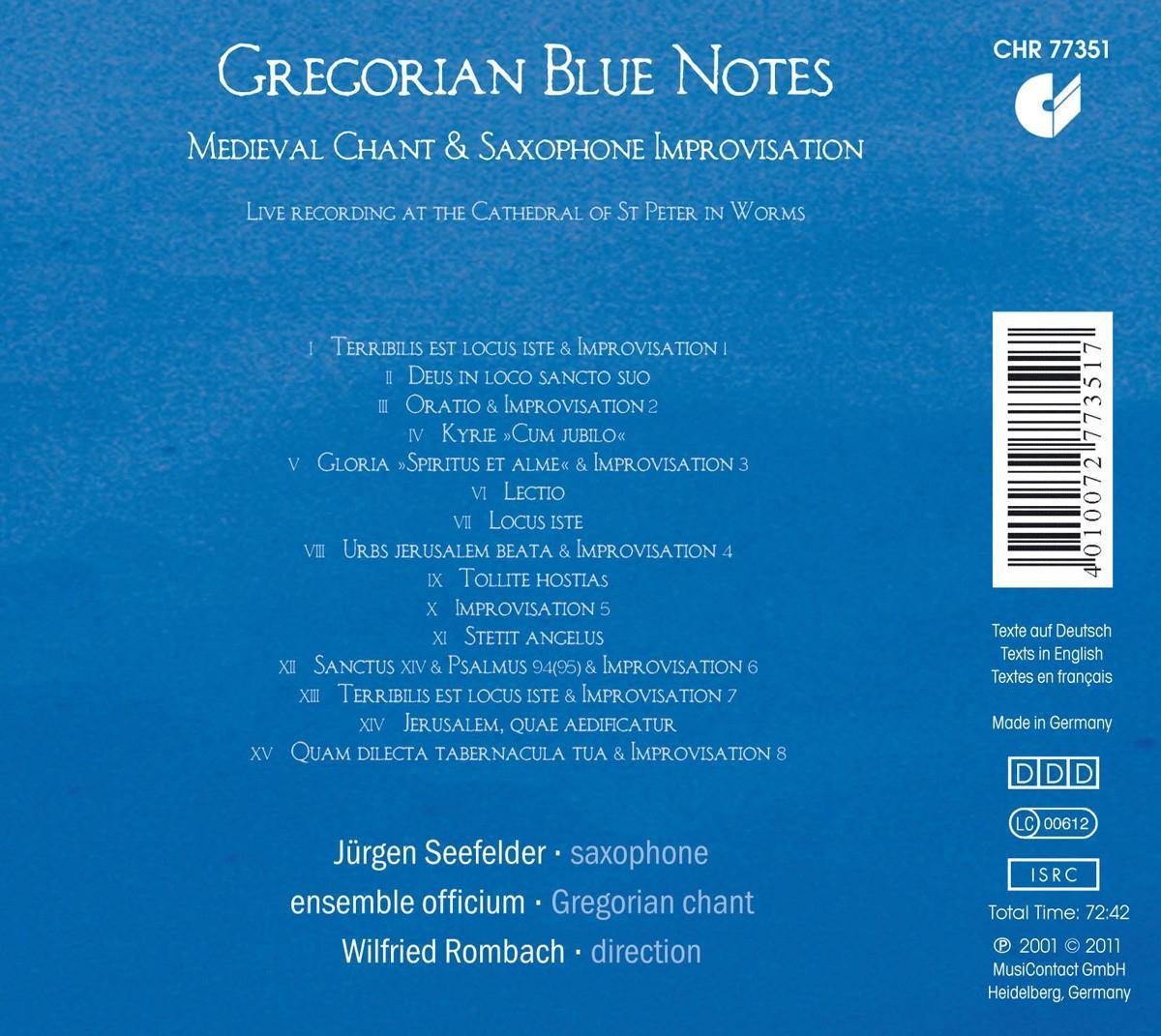 Gregorian Blue Notes, Ensemble Officium | CD (album) | Muziek | bol.com