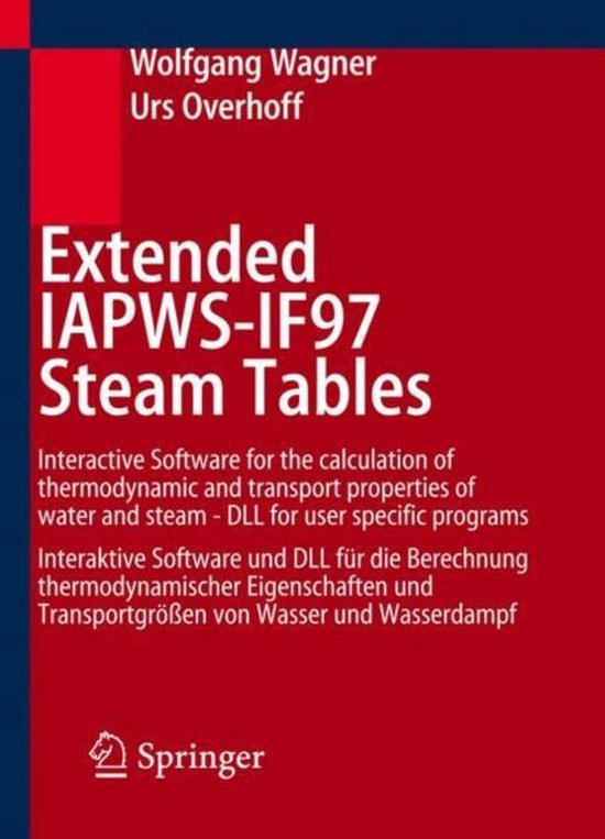 Extended Iapws-If97 Steam Tables | 9783540214120 | Wolfgang Wagner ...