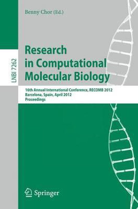 Research in Computational Molecular Biology | 9783642296260 | Boeken ...