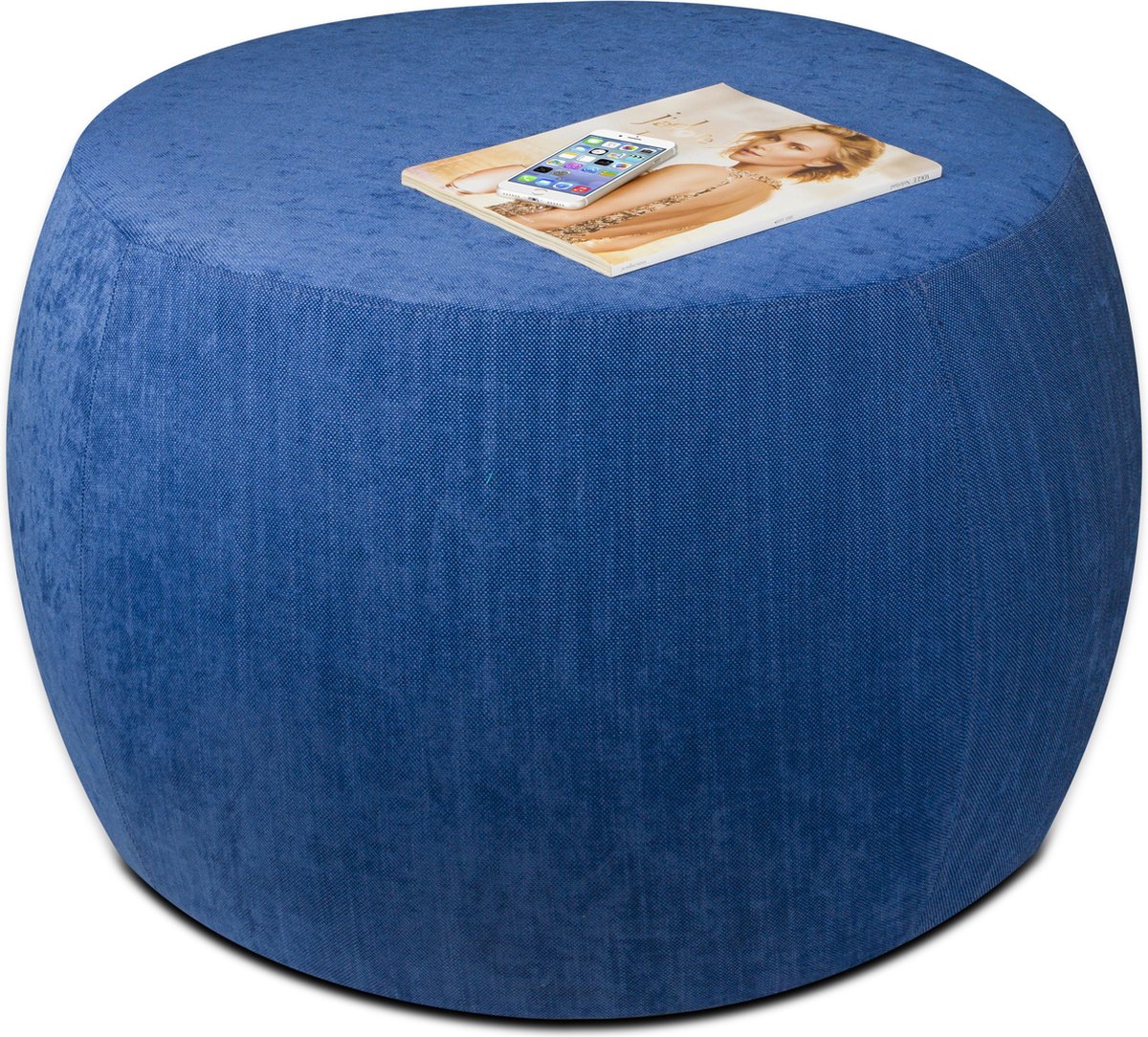 Poef blauwe Bollini | bol.com