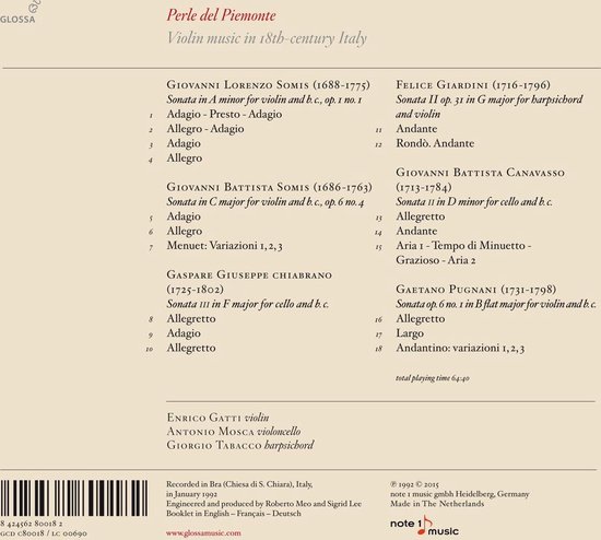 Enrico Gatti, Antonio Mosca & Giorgio Tabacco - Perle Del Piemonte ...