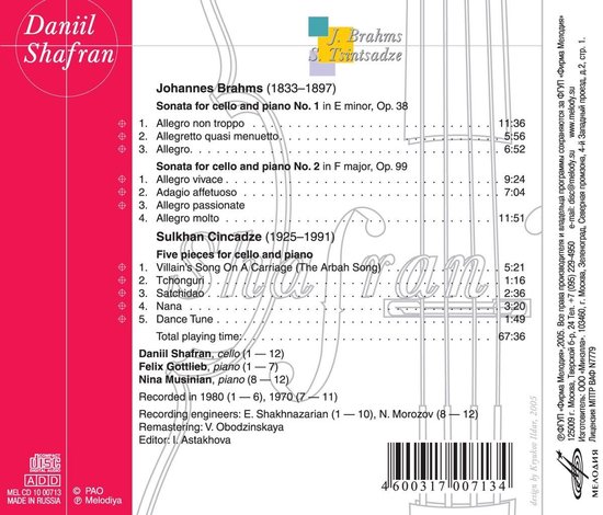 Daniil Shafran Vol. 3, Daniil Shafran | CD (album) | Muziek | bol