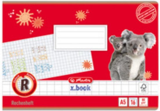 Herlitz rekenboek, formaat A5 liggend, met ruitjespatroon. | bol