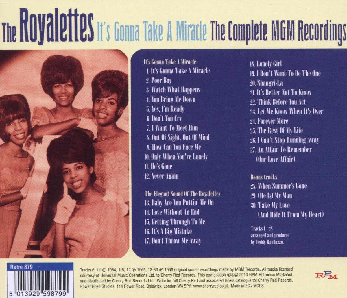It's Gonna Take A Miracle: The Complete MGM Recordings, The Royalettes ...