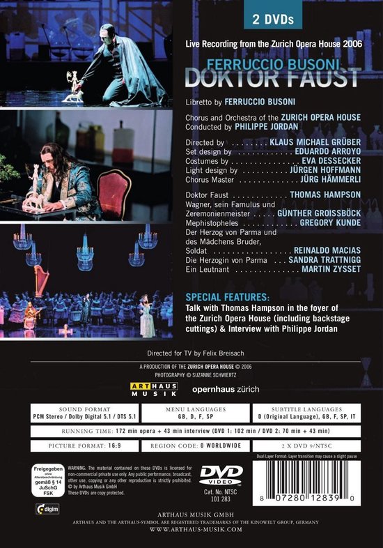 Ferruccio Busoni - Doktor Faust (Dvd) | Dvd's | bol