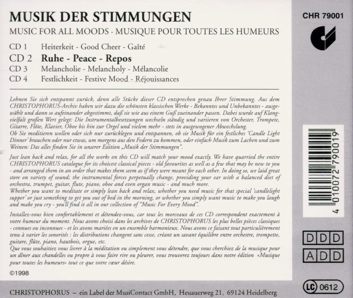 Various Artists - Musik Der Stimmungen: Ruhe (CD), various artists ...