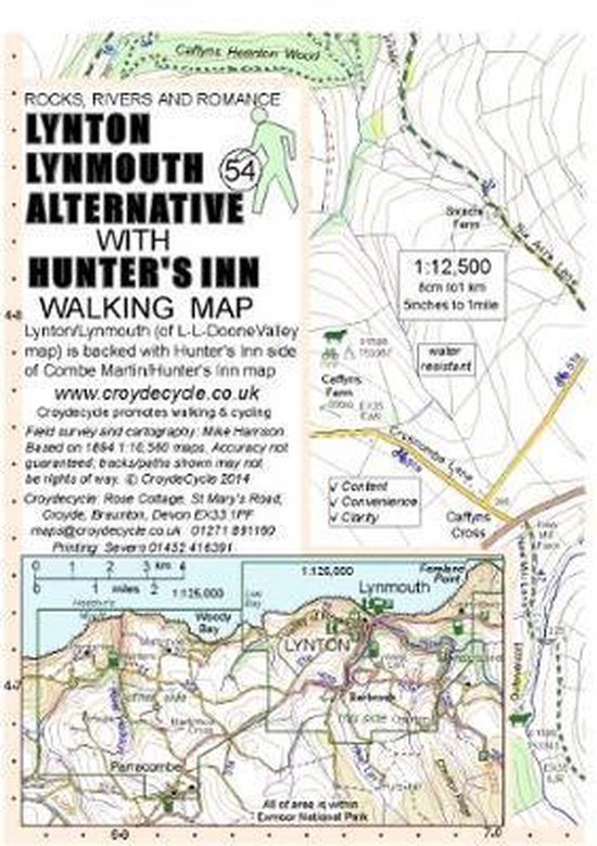 Lynton Lynmouth Alternative with Hunter's Inn Walking Map (54), Mike ...
