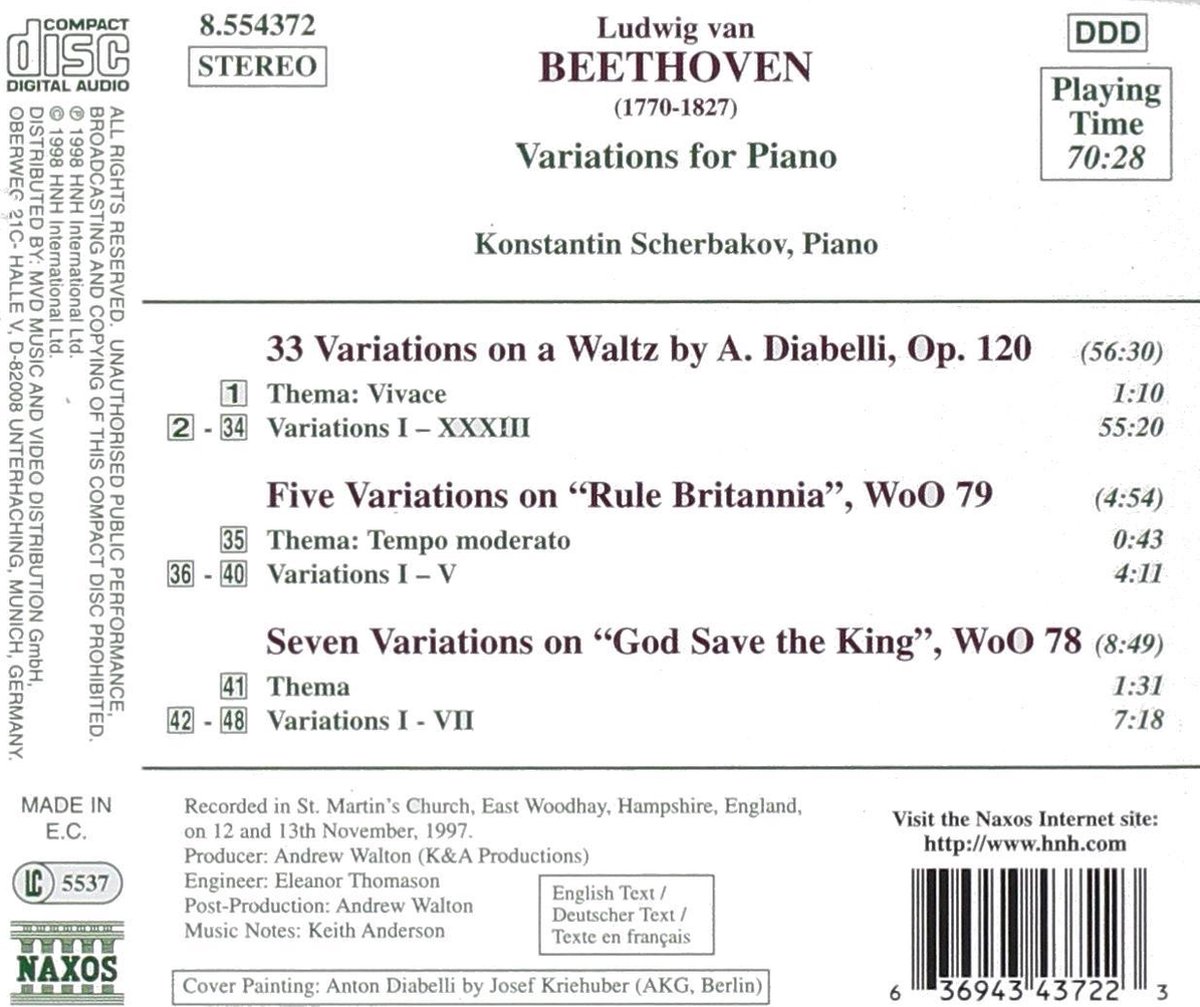 Beethoven: Diabelli Variations, Konstantin Scherbakov | CD (album) | Muziek | bol.com