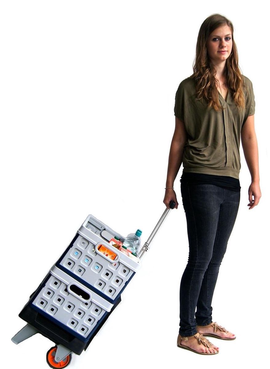 RollOne trolley met 2 vouwkratten | bol