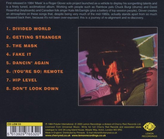 Roger Glover - Mask (CD), Roger Glover | CD (album) | Muziek | bol.com
